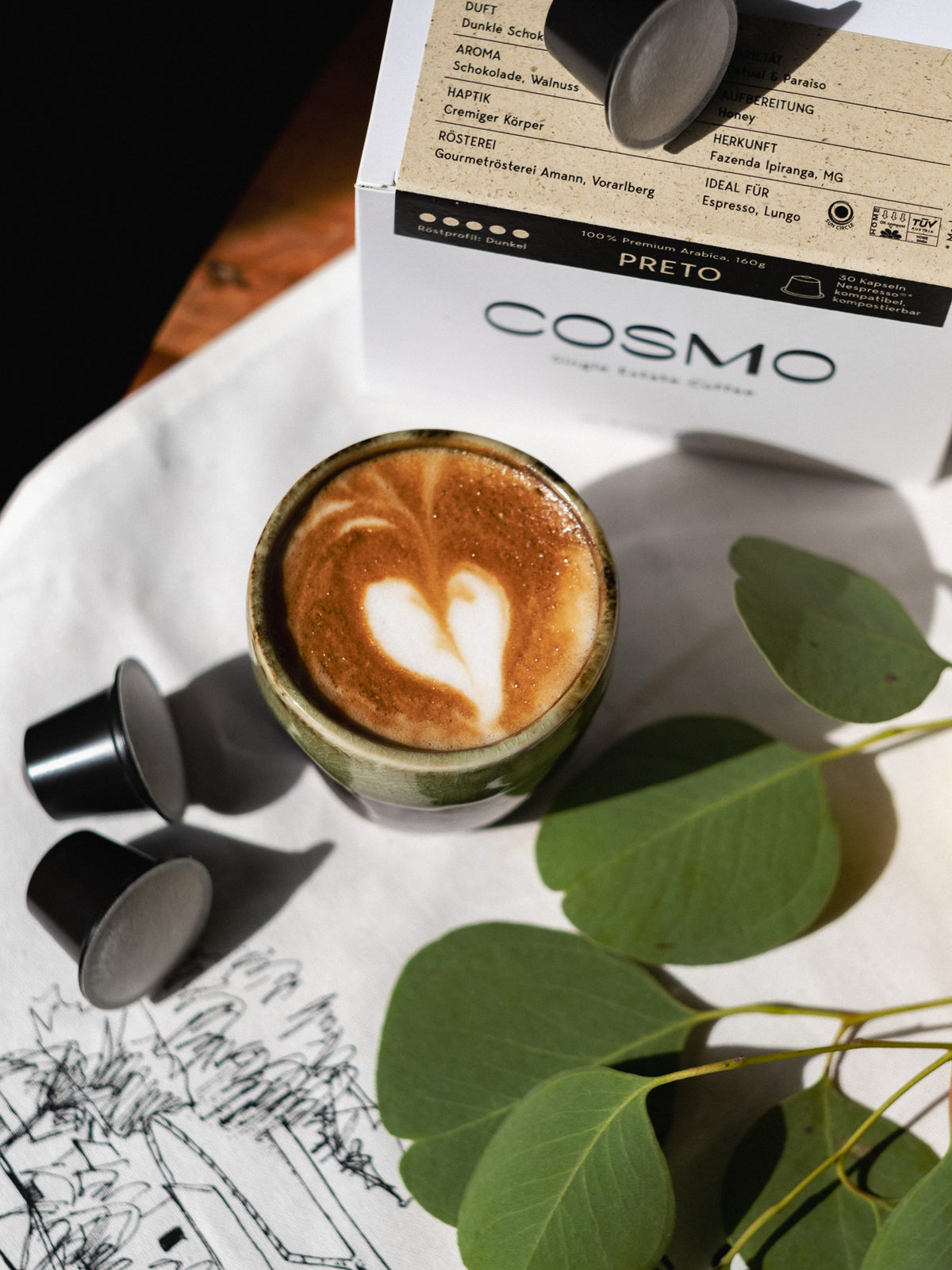 Cosmo Coffee Preto kaufen: kompostierbare Kaffeekapseln | Cosmo Coffee